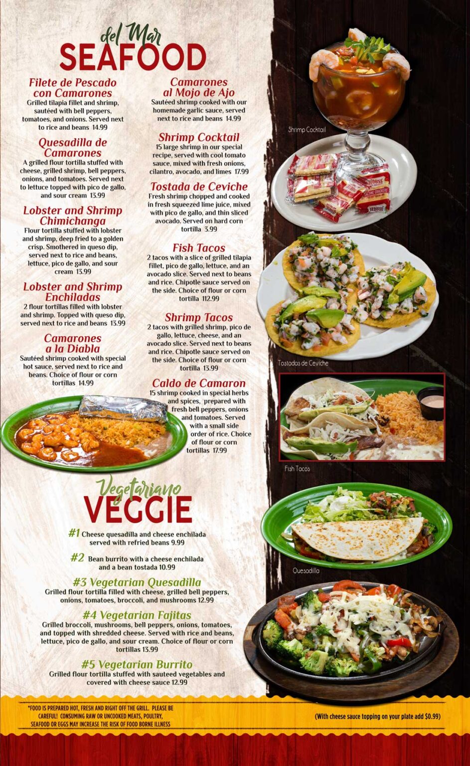 Table Menu Columbus – El Mezcal